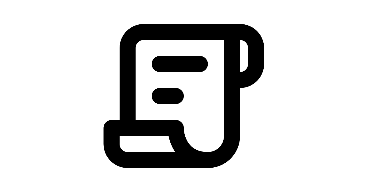 Scroll text line free vector icon - Iconbolt