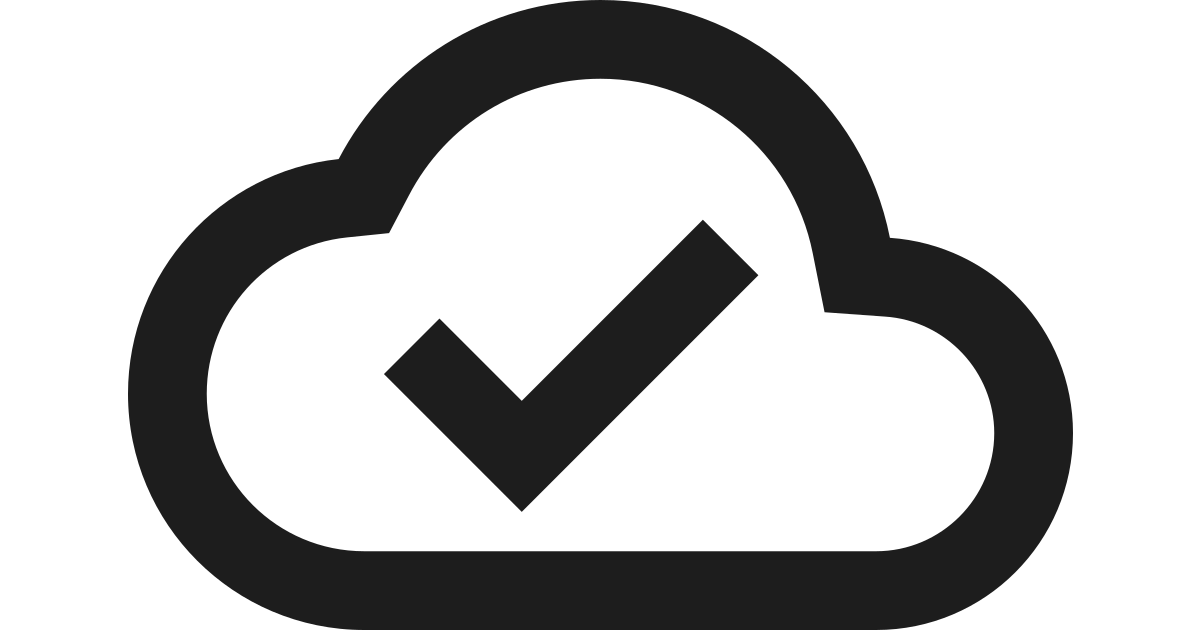 Cloud done free vector icon - Iconbolt