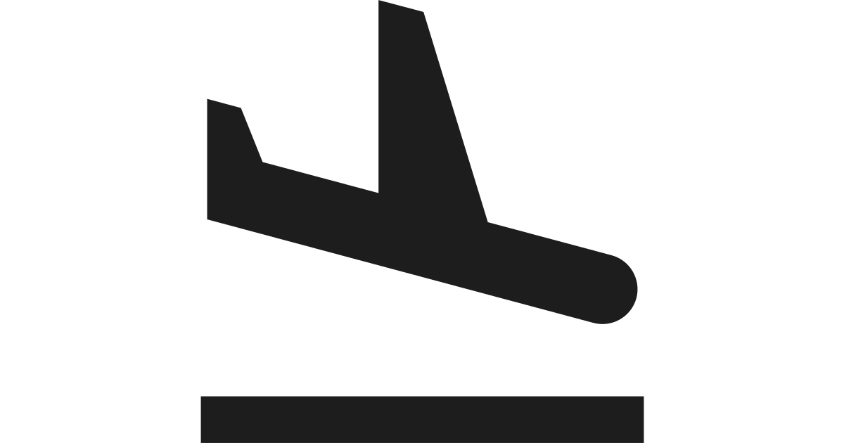 Flight land free vector icon - Iconbolt