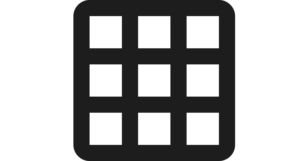 Grid on free vector icon - Iconbolt