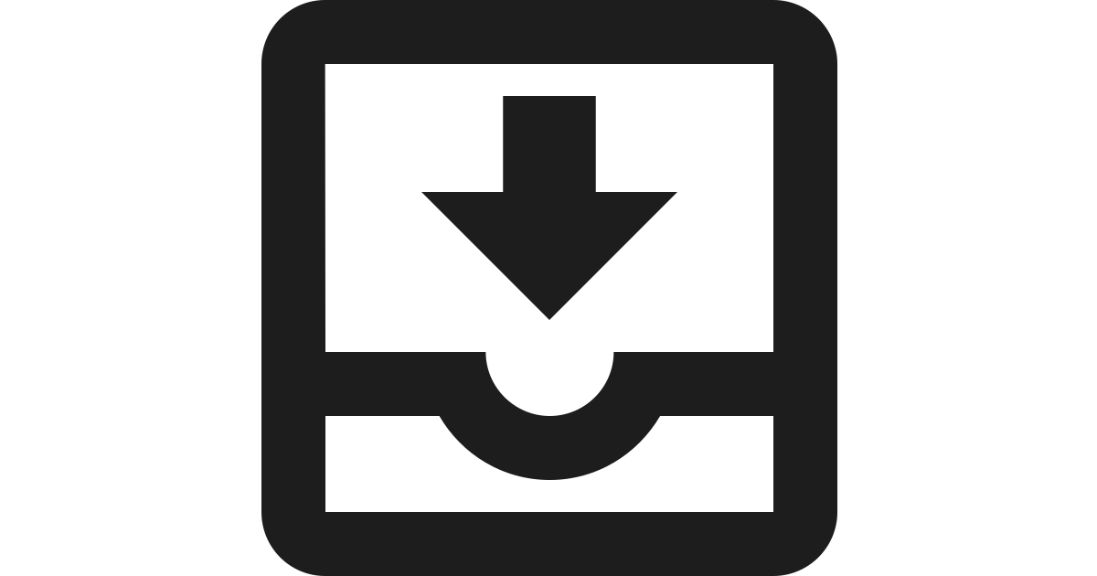 Move to inbox free vector icon - Iconbolt
