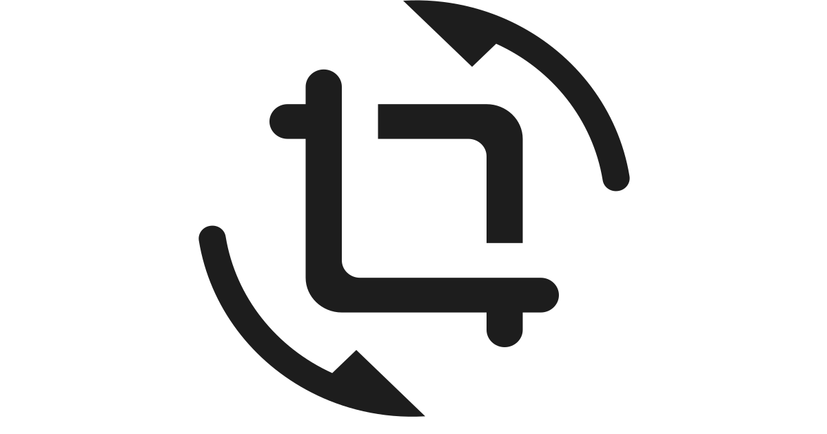 Crop rotate free vector icon - Iconbolt