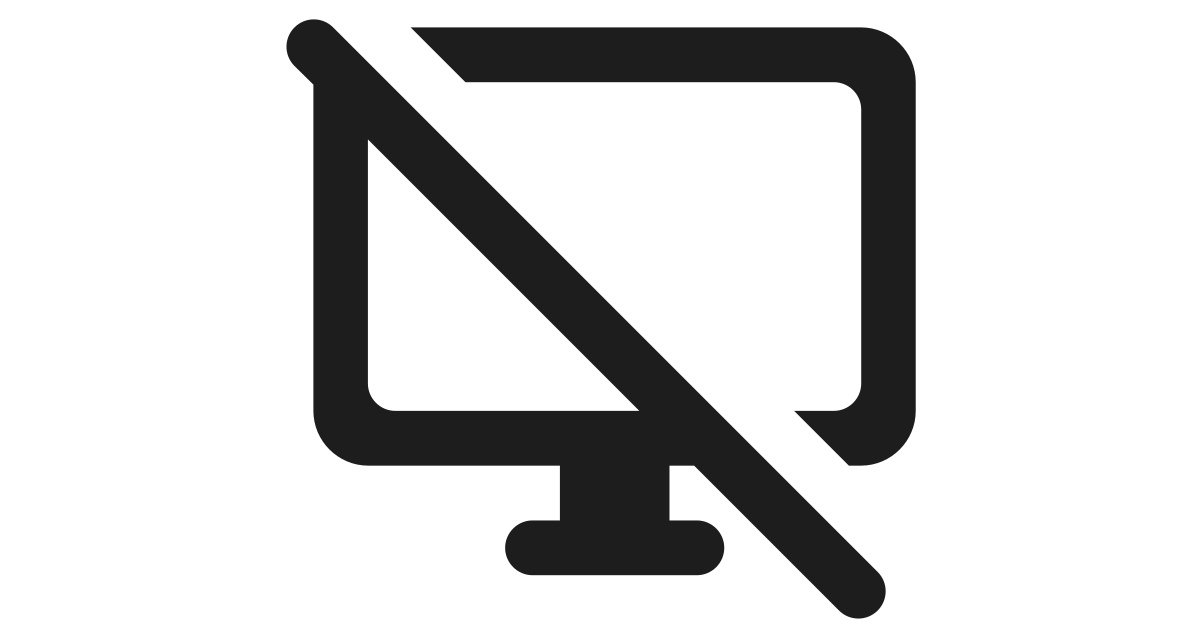 Desktop access disabled free vector icon - Iconbolt