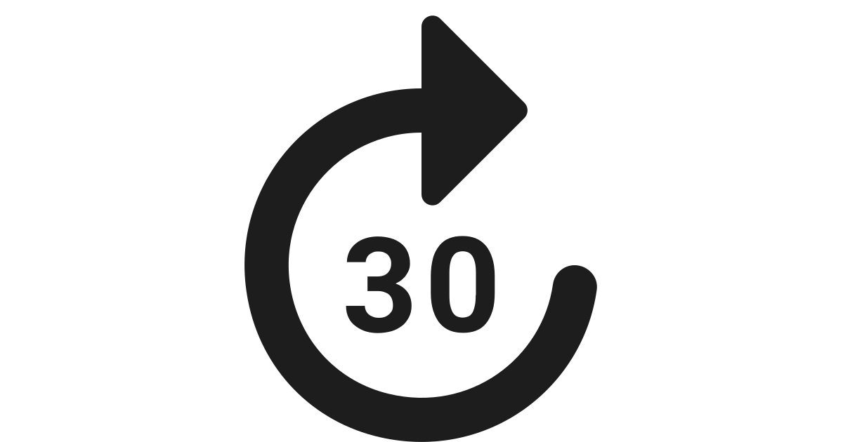 Forward 30 free vector icon - Iconbolt