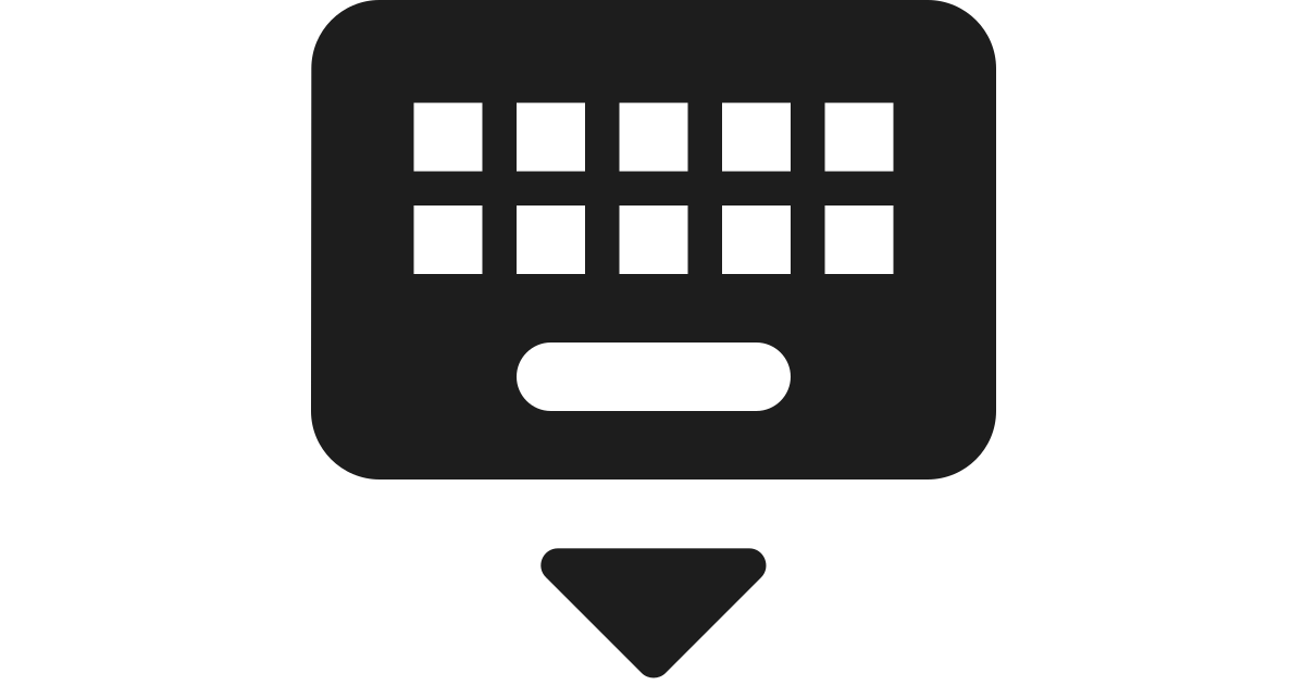 Keyboard hide free vector icon - Iconbolt