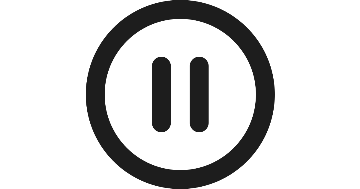 Pause circle outline free vector icon - Iconbolt