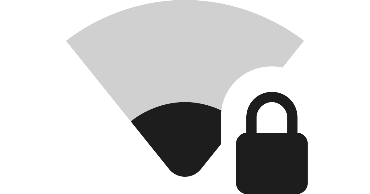 Signal wifi 1 bar lock free vector icon - Iconbolt
