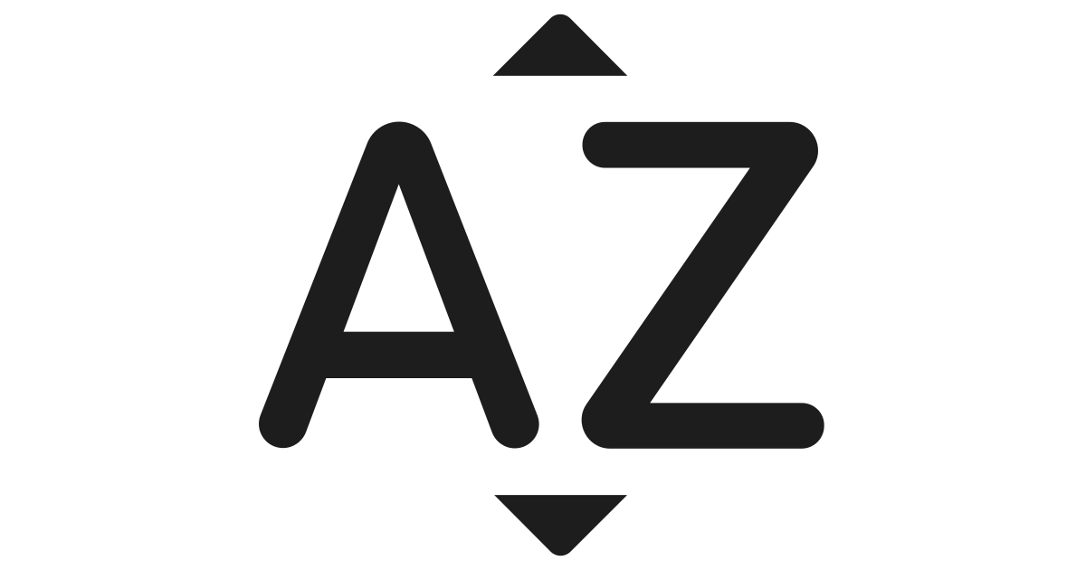 Sort by alpha free vector icon - Iconbolt