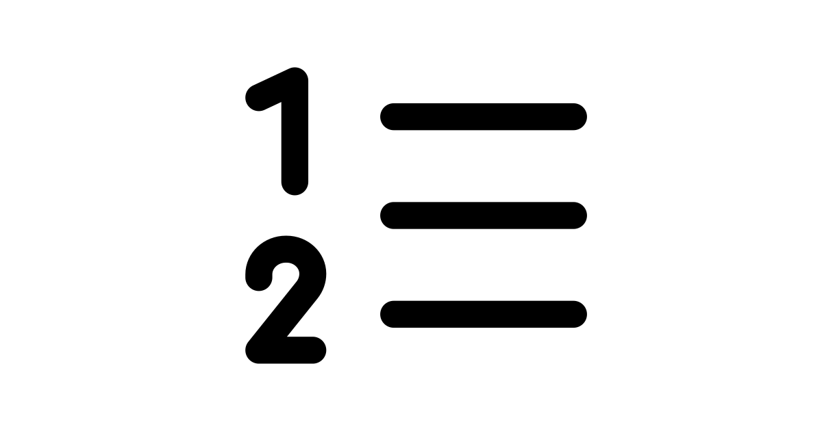 List number free vector icon - Iconbolt