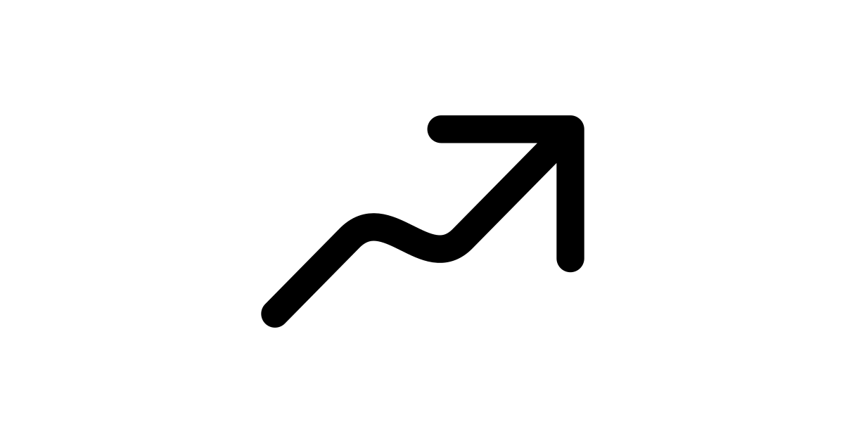 Trending up free vector icon - Iconbolt
