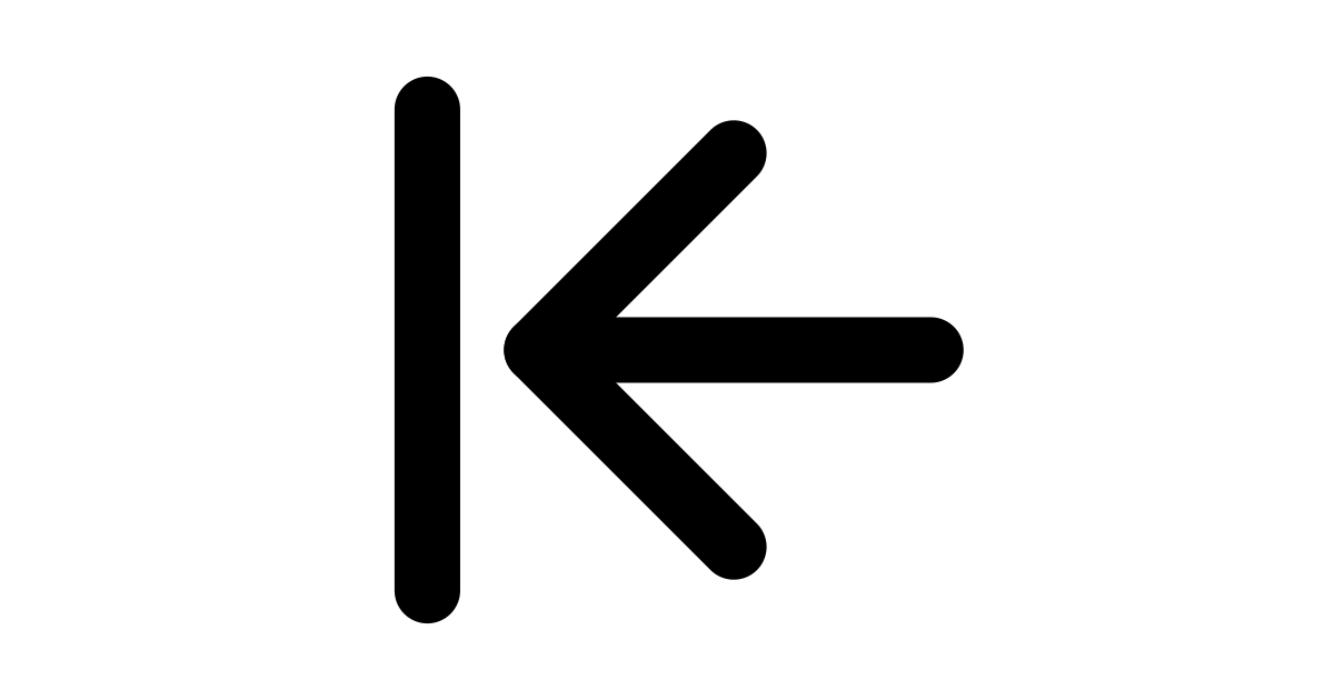 Arrow line left bold free vector icon - Iconbolt