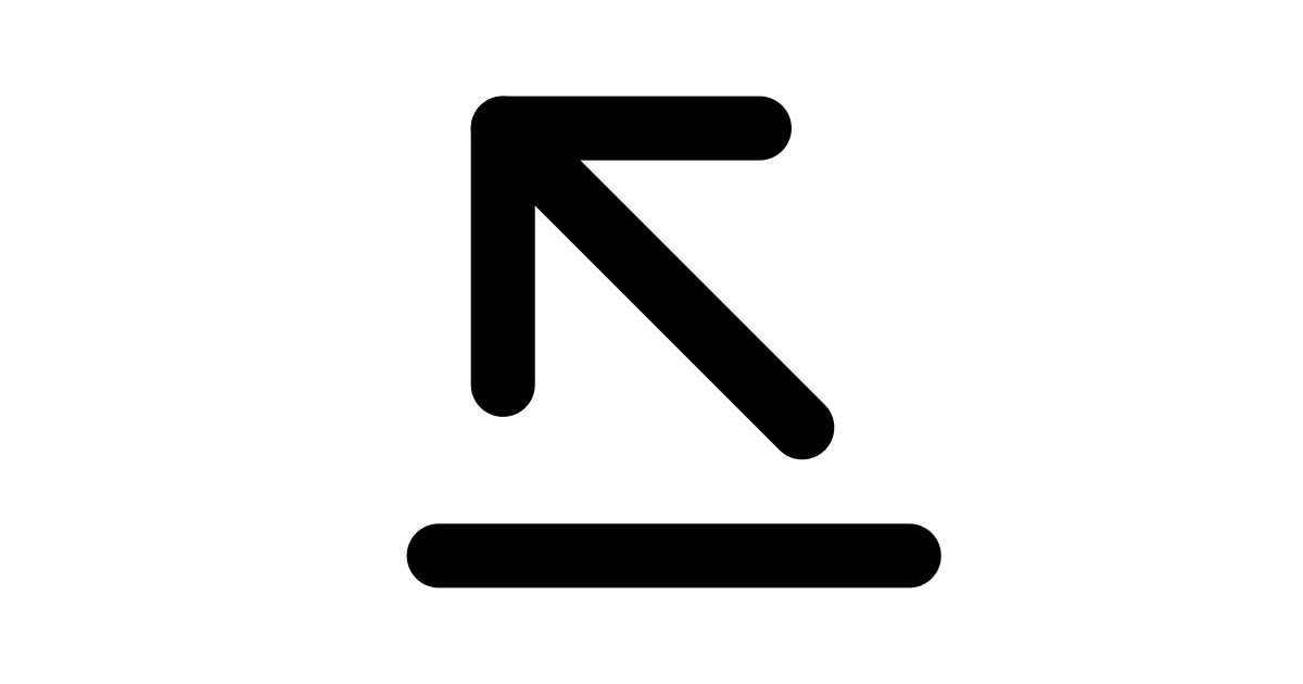 Arrow line up left bold free vector icon - Iconbolt