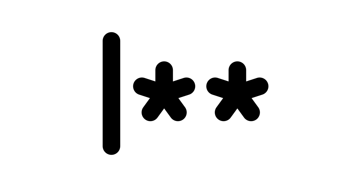 Password bold free vector icon - Iconbolt
