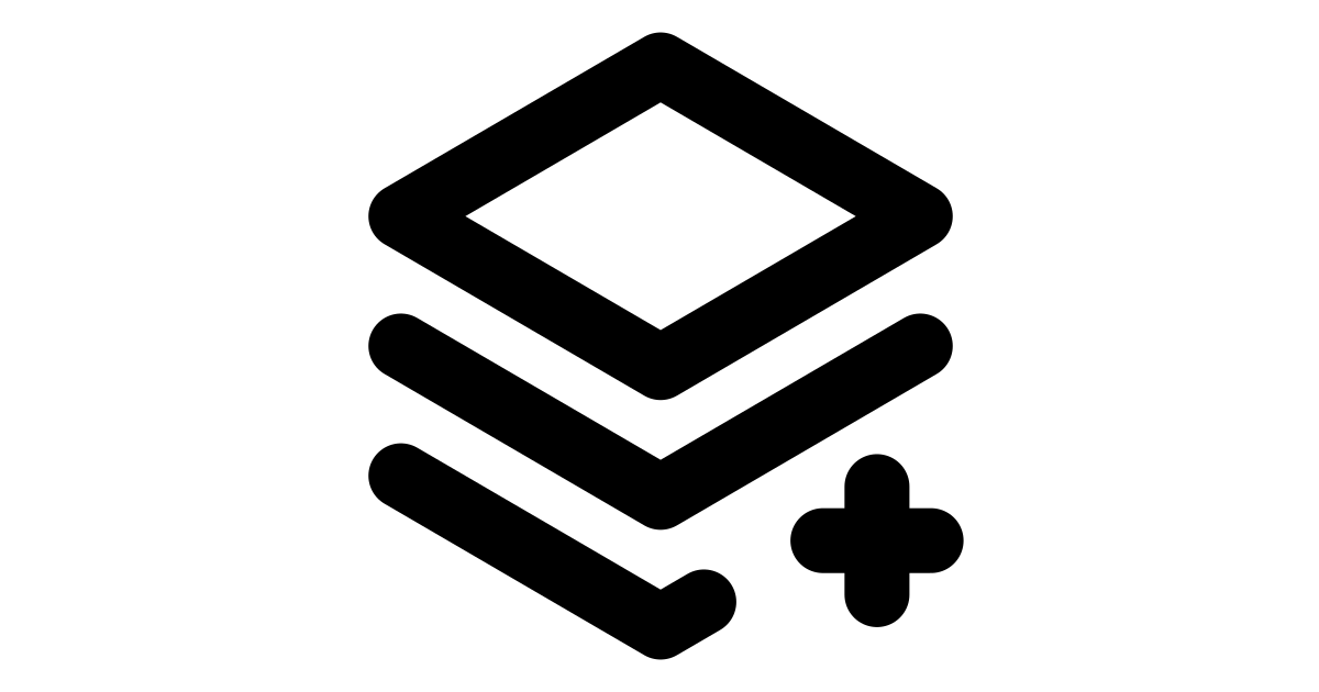 Stack plus bold free vector icon - Iconbolt