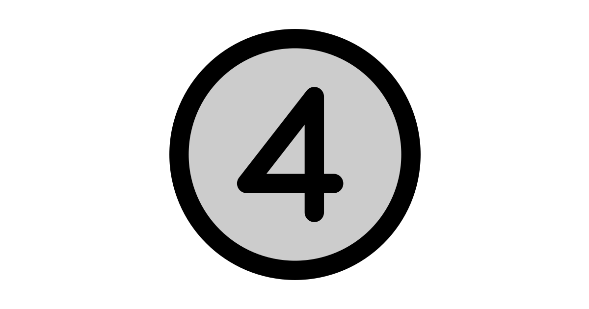 Number circle four duotone free vector icon - Iconbolt