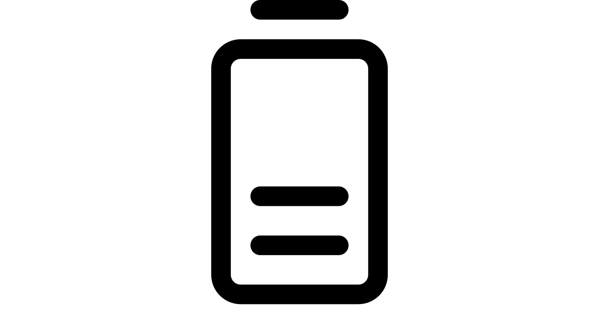 Battery vertical medium free vector icon - Iconbolt