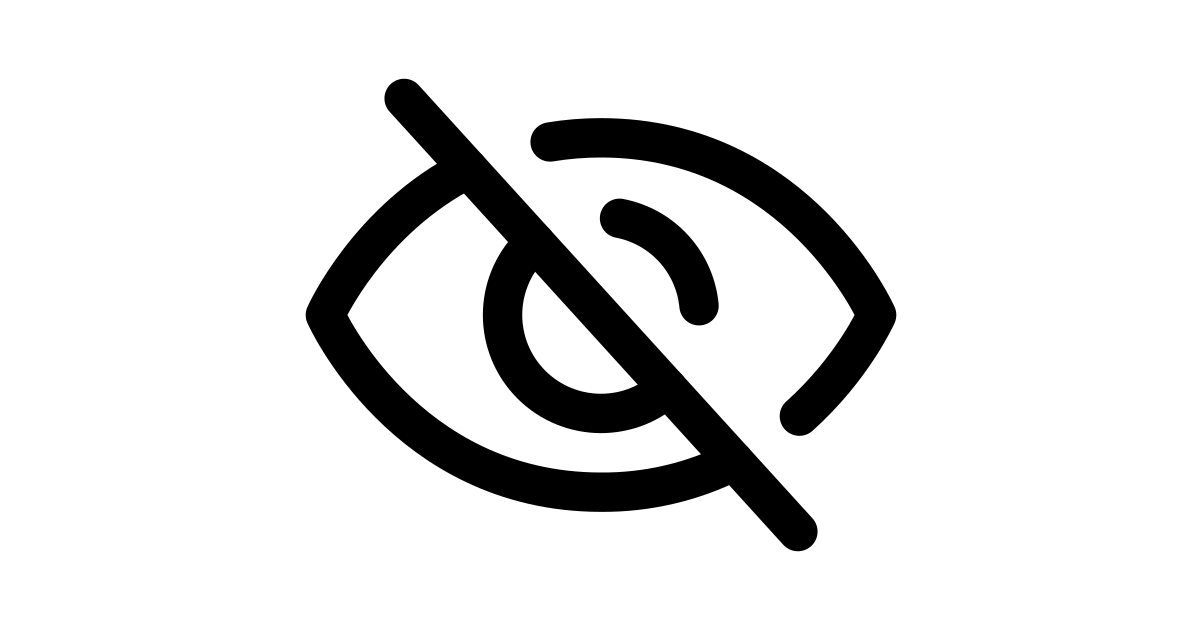 Eye slash free vector icon - Iconbolt