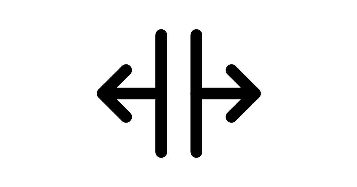 Split horizontal free vector icon - Iconbolt