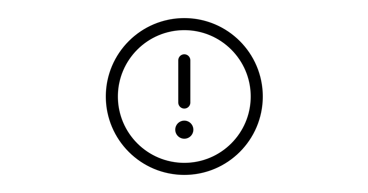 Warning circle free vector icon - Iconbolt