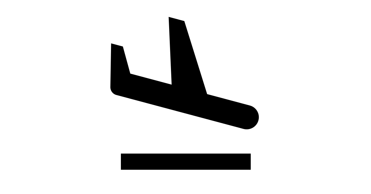 Flight land free vector icon - Iconbolt