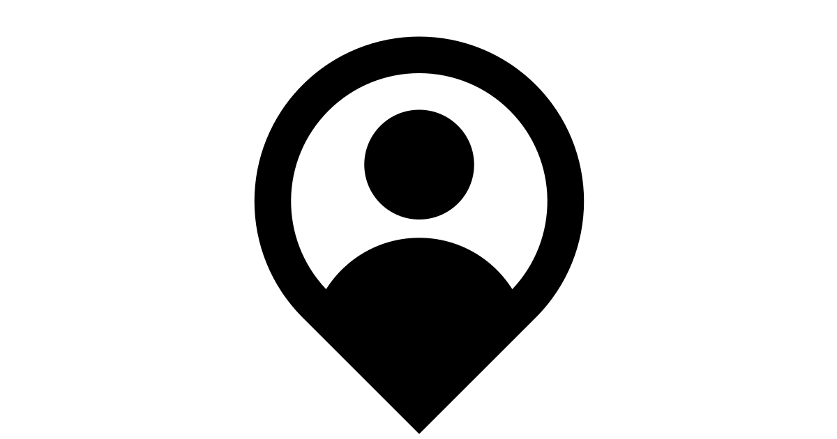 Map pin user free vector icon - Iconbolt