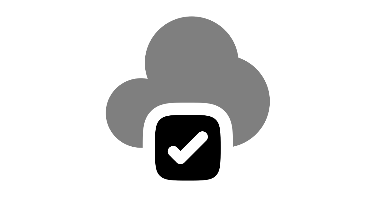 Cloud check free vector icon - Iconbolt