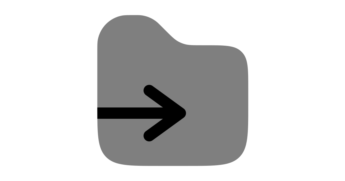 Move to folder free vector icon - Iconbolt