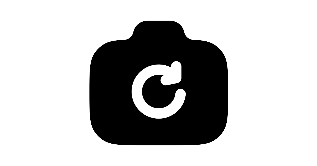 Camera rotate free vector icon - Iconbolt