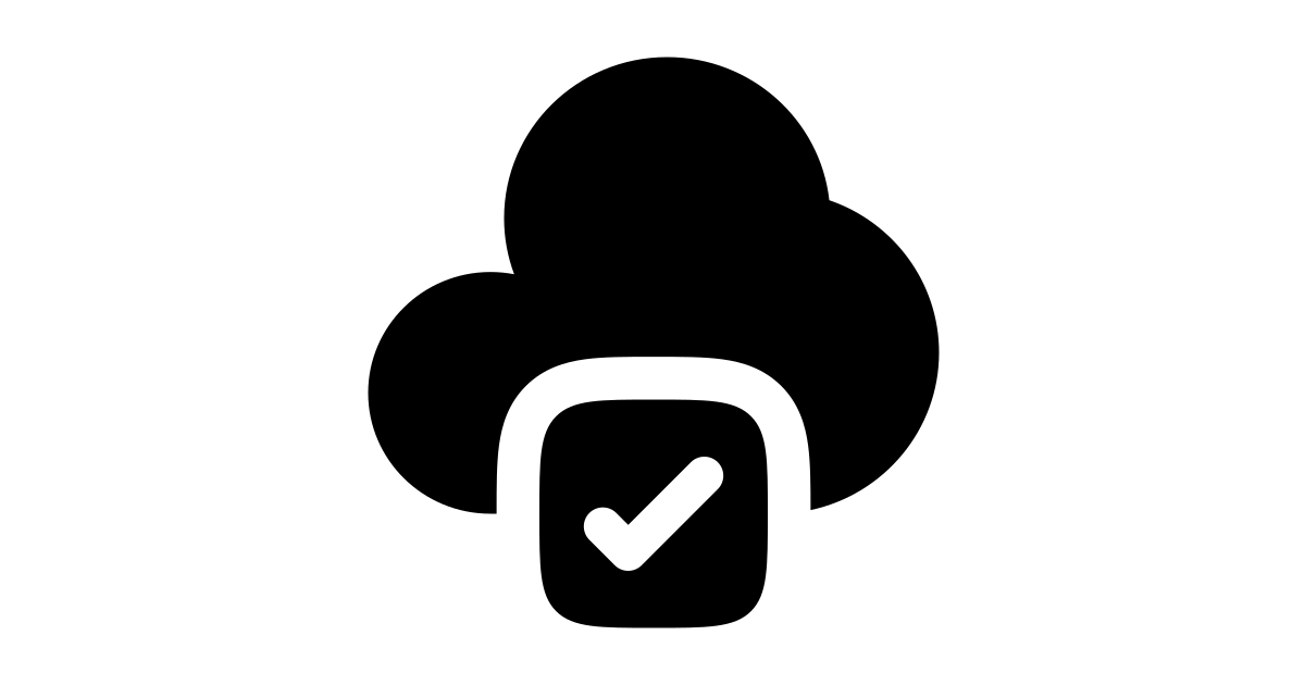 Cloud check free vector icon - Iconbolt