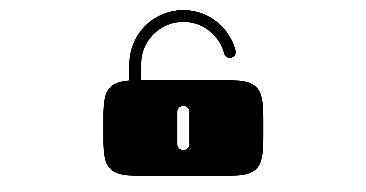 Lock keyhole minimalistic unlocked free vector icon - Iconbolt
