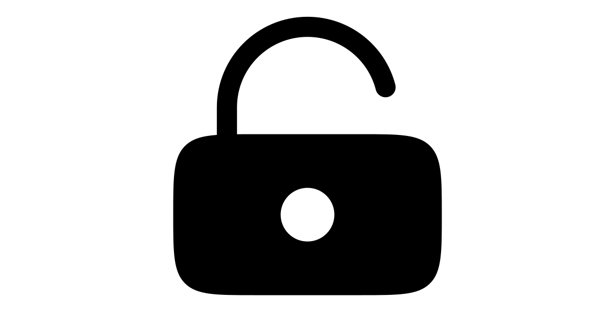 Lock keyhole unlocked free vector icon - Iconbolt