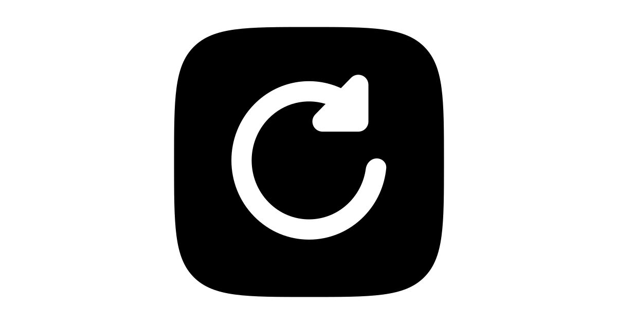 Restart square free vector icon - Iconbolt