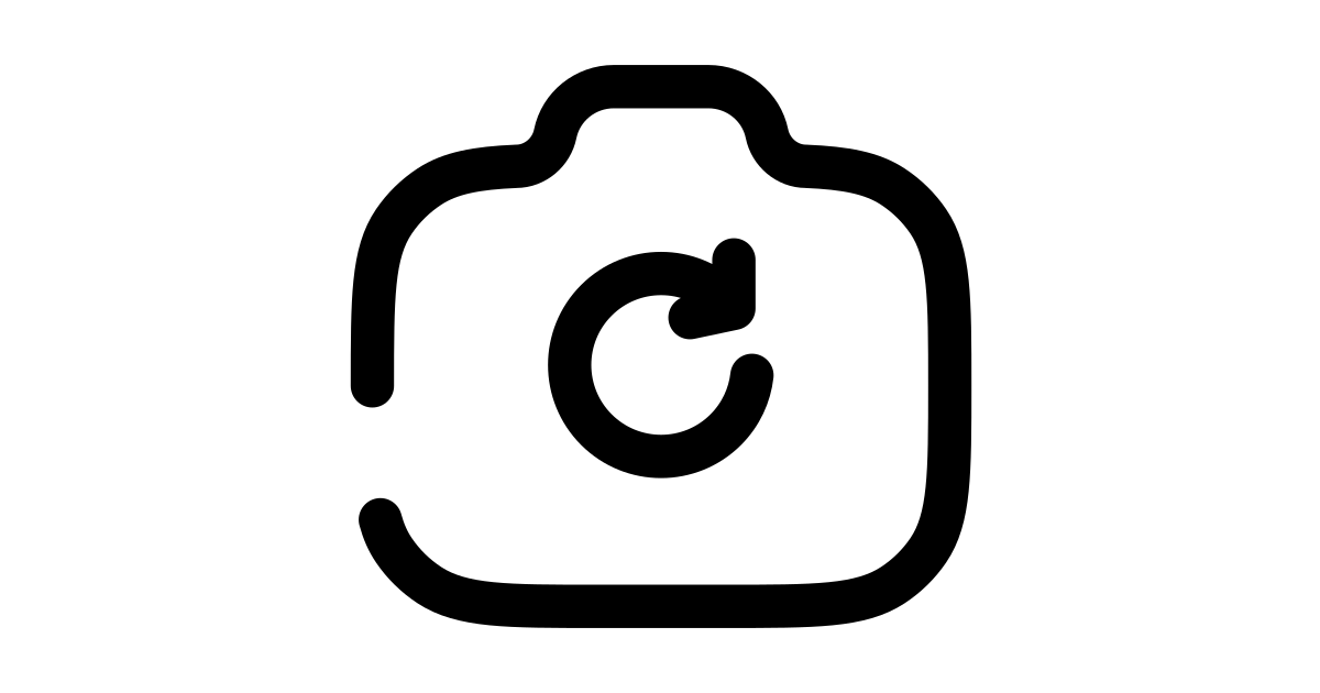 Camera rotate free vector icon - Iconbolt