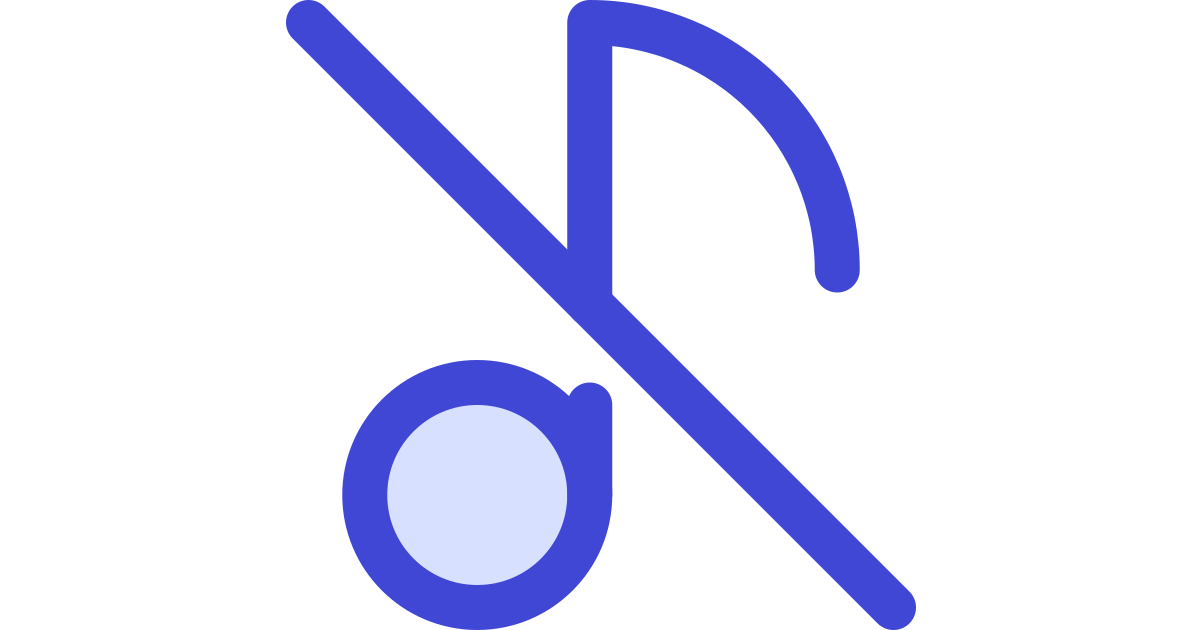 Music note off music audio note off mute entertainment abstract ...