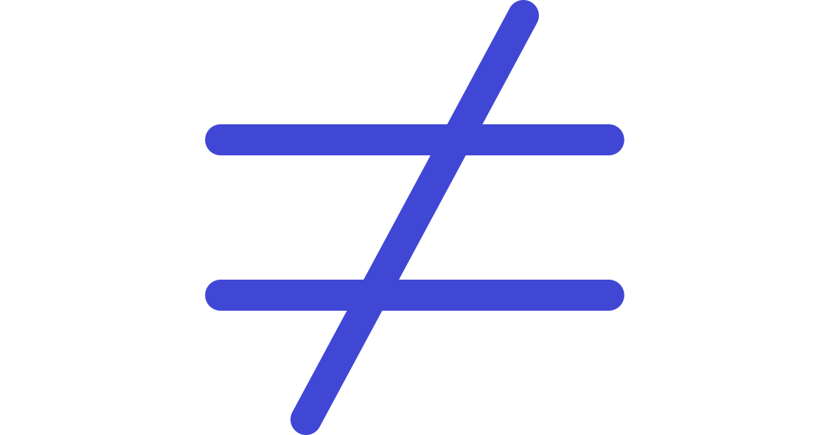 Not equal sign interface math not equal sign mathematics trend increase ...