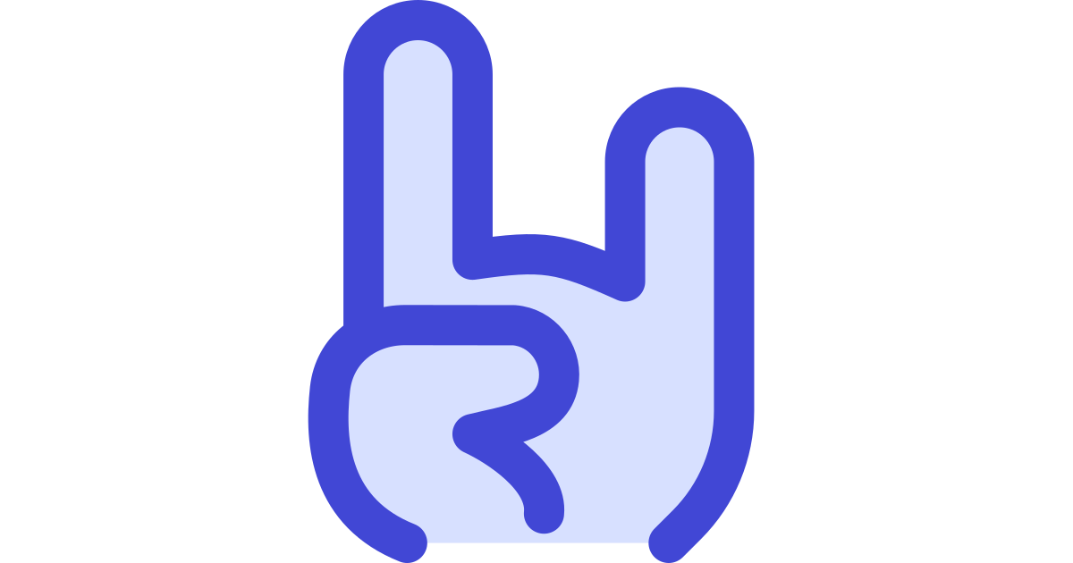 Rock and roll hand rock and roll hand touch finger gesture hold ...