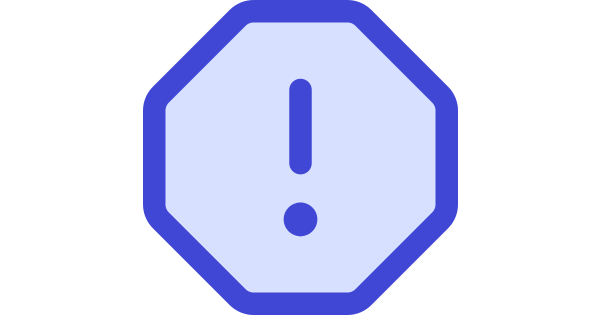 Warning octagon warning alert octagon exclamation frame caution stop ...