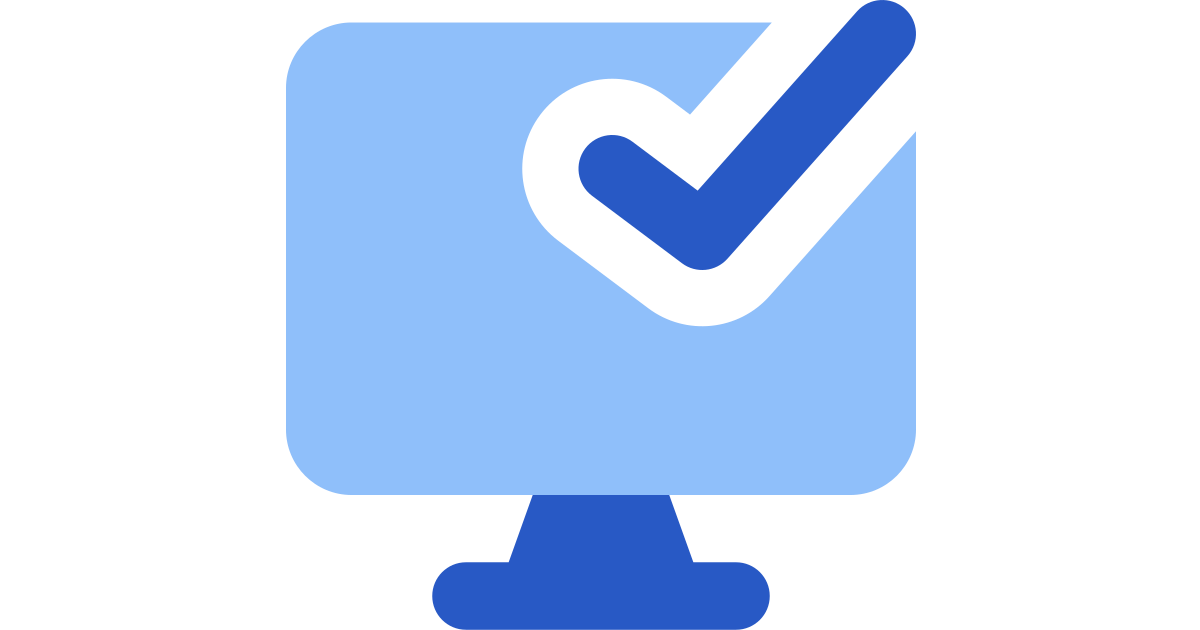 Desktop check desktop display success approve device computer monitor ...