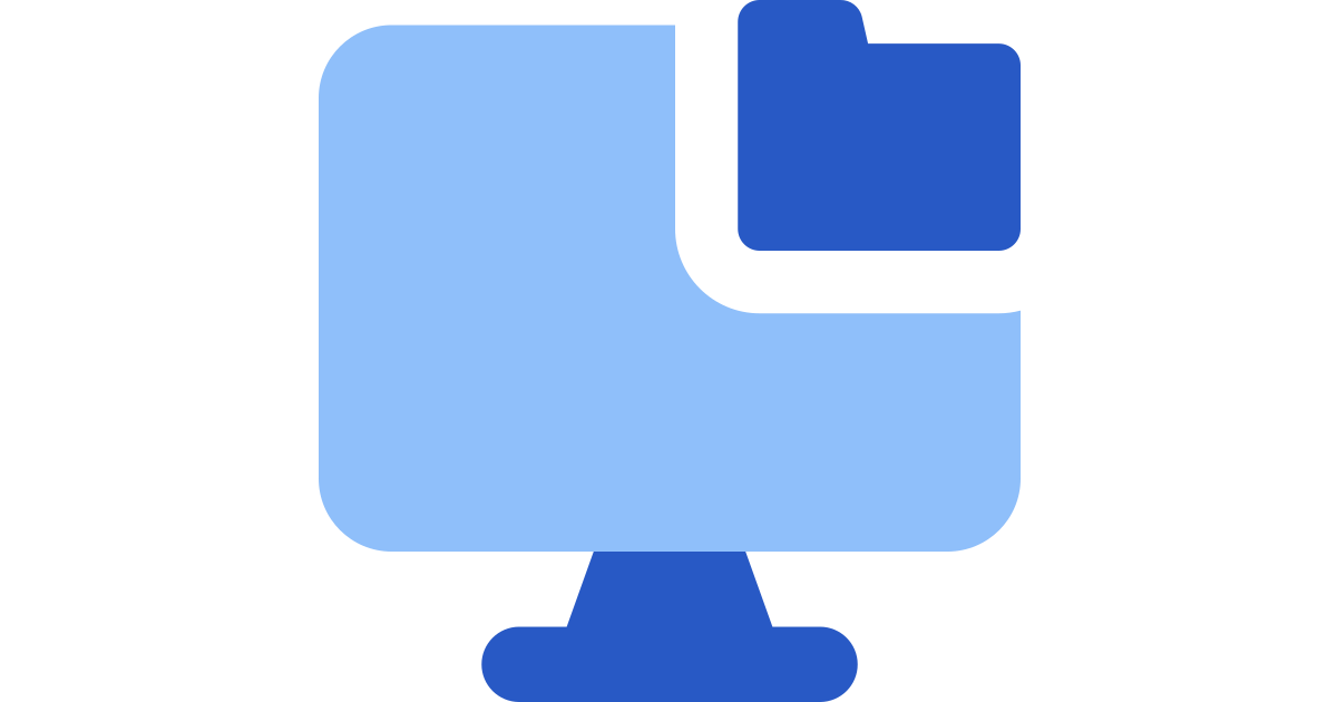 Local storage folder monitor folder storage display desktop screen computer device imac pc ...