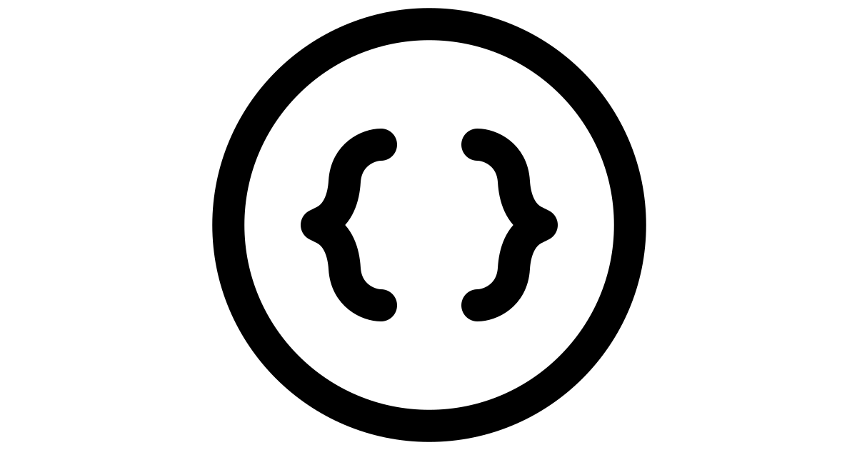 Braces circle interface math braces sign mathematics protection security emblem guard safeguard ...