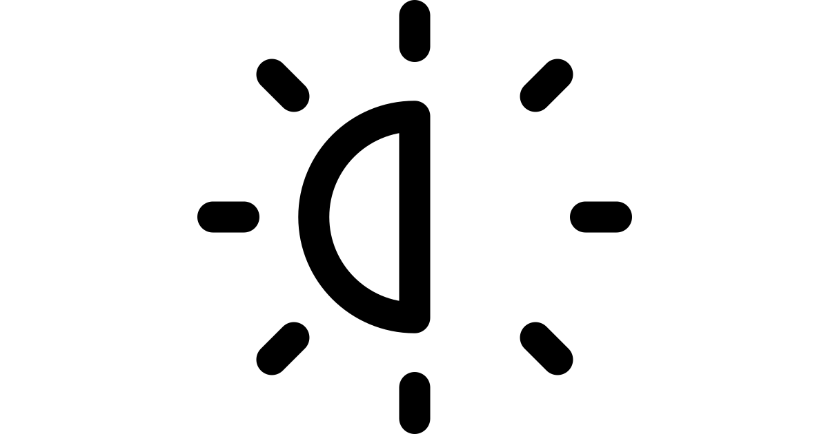 Brightness bright adjust brightness adjustment sun raise controls half ...