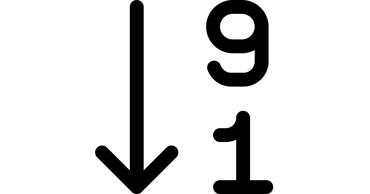 Descending number order descending number order text formatting arrange ...