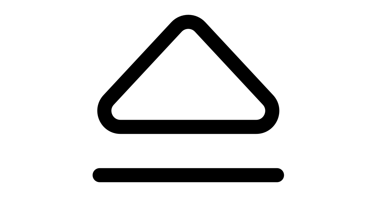 Eject eject unmount dismount remove keyboard arrow button triangle ...