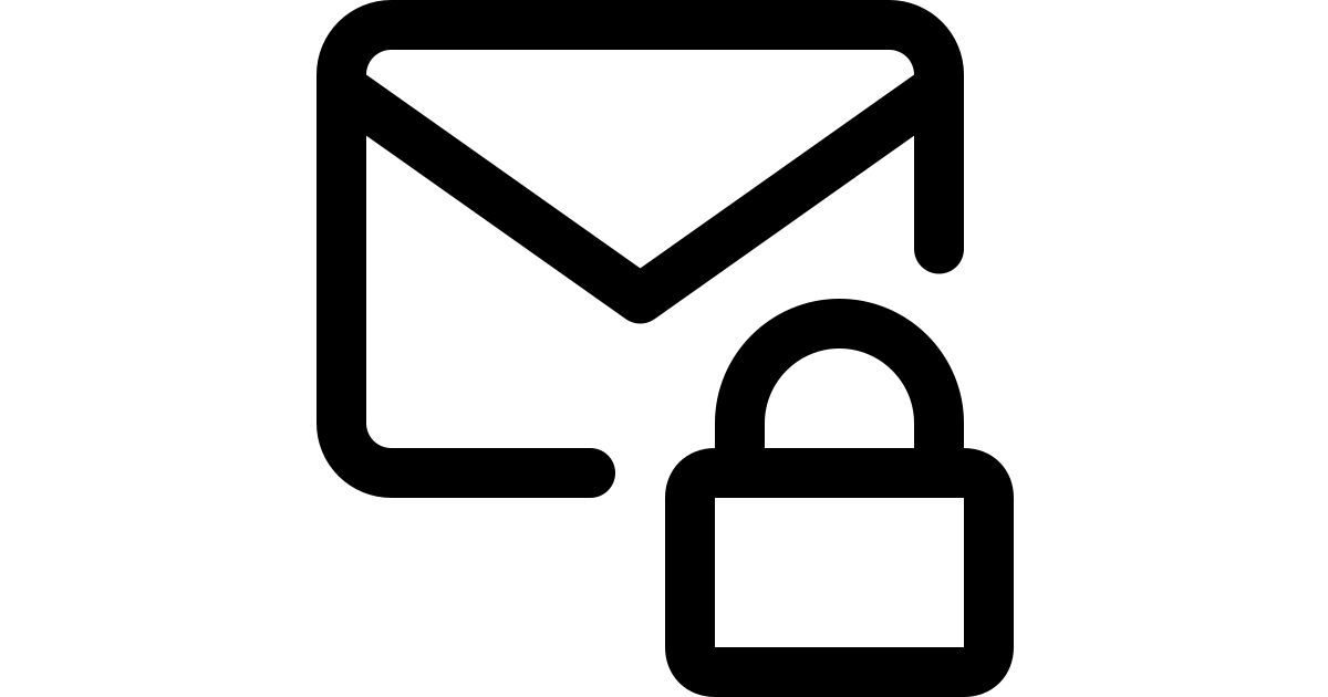 Inbox lock mail envelope email message secure password lock encryption ...