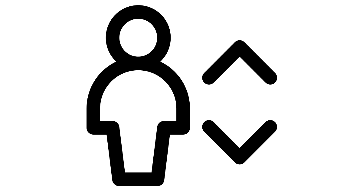 Lift arrow up human down person user lift elevator control button ...