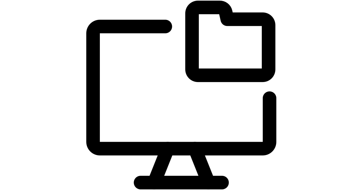 Local storage folder monitor folder storage display desktop screen computer device imac pc ...