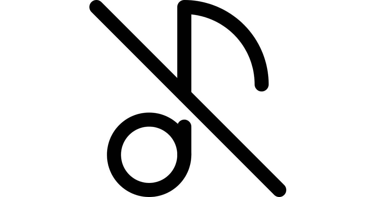 Music note off music audio note off mute entertainment abstract ...