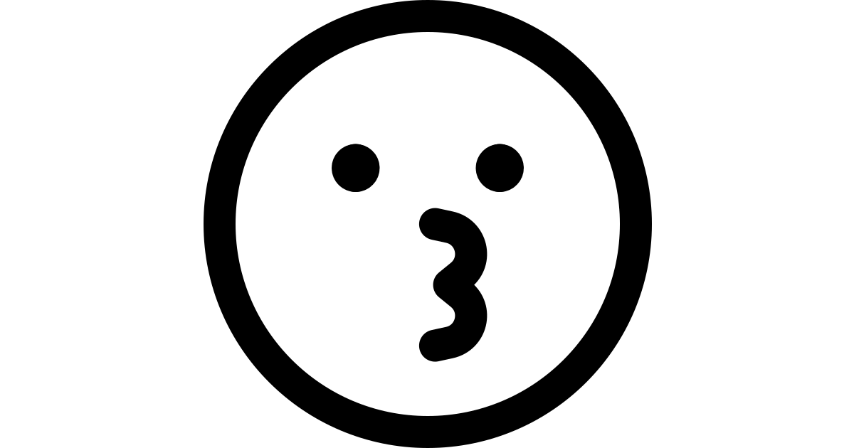 Smiley kiss smiley kiss chat emoji face message expression circle ...