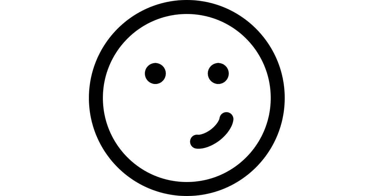 Smiley smirk smiley smirk emoji chat face message smile happy simple ...