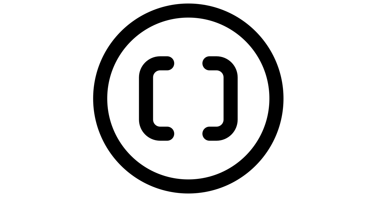 Square brackets circle interface math brackets sign mathematics circle ...